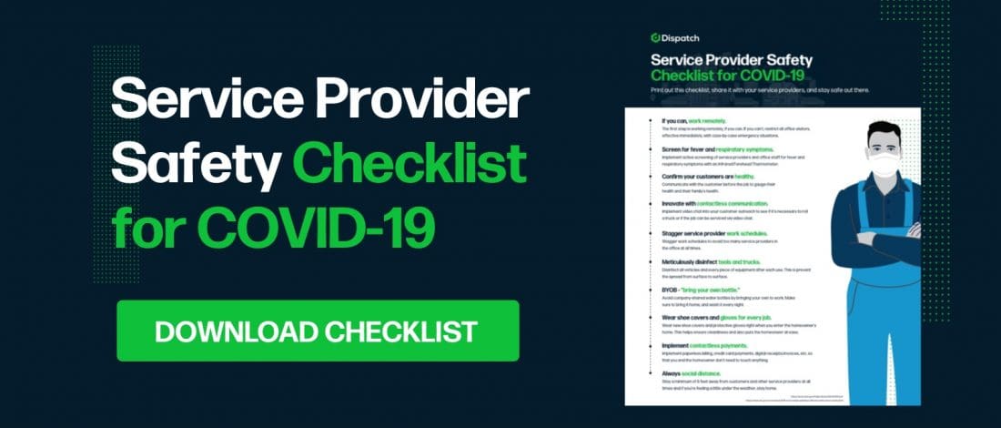 Downloadable Checklist: Service Provider Safety for COVID-19 | Dispatch ...